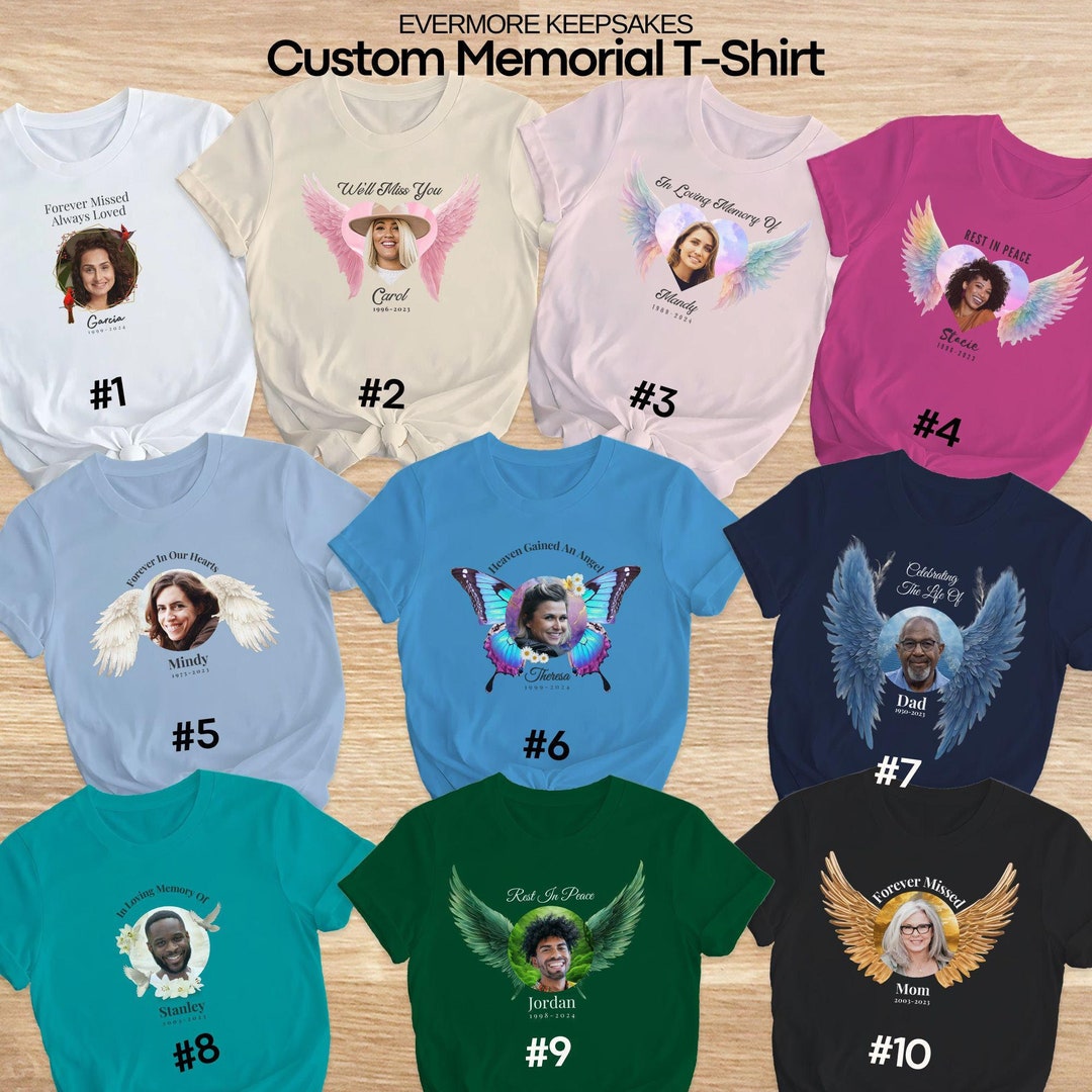 Personalized Funeral Shirt, Custom Memorial Tshirt, Sympathy Shirt ...