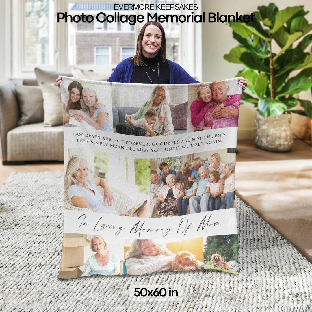 Custom Photo Blanket Collage Photo Memory Blanket Sympathy Picture ...