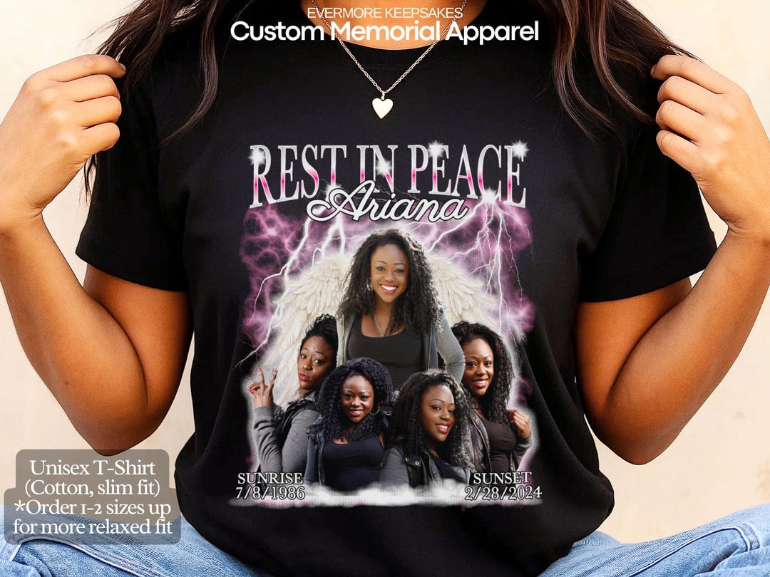 Memorial Tshirt Ideas, Custom Funeral T-shirt Celebration of Life in ...