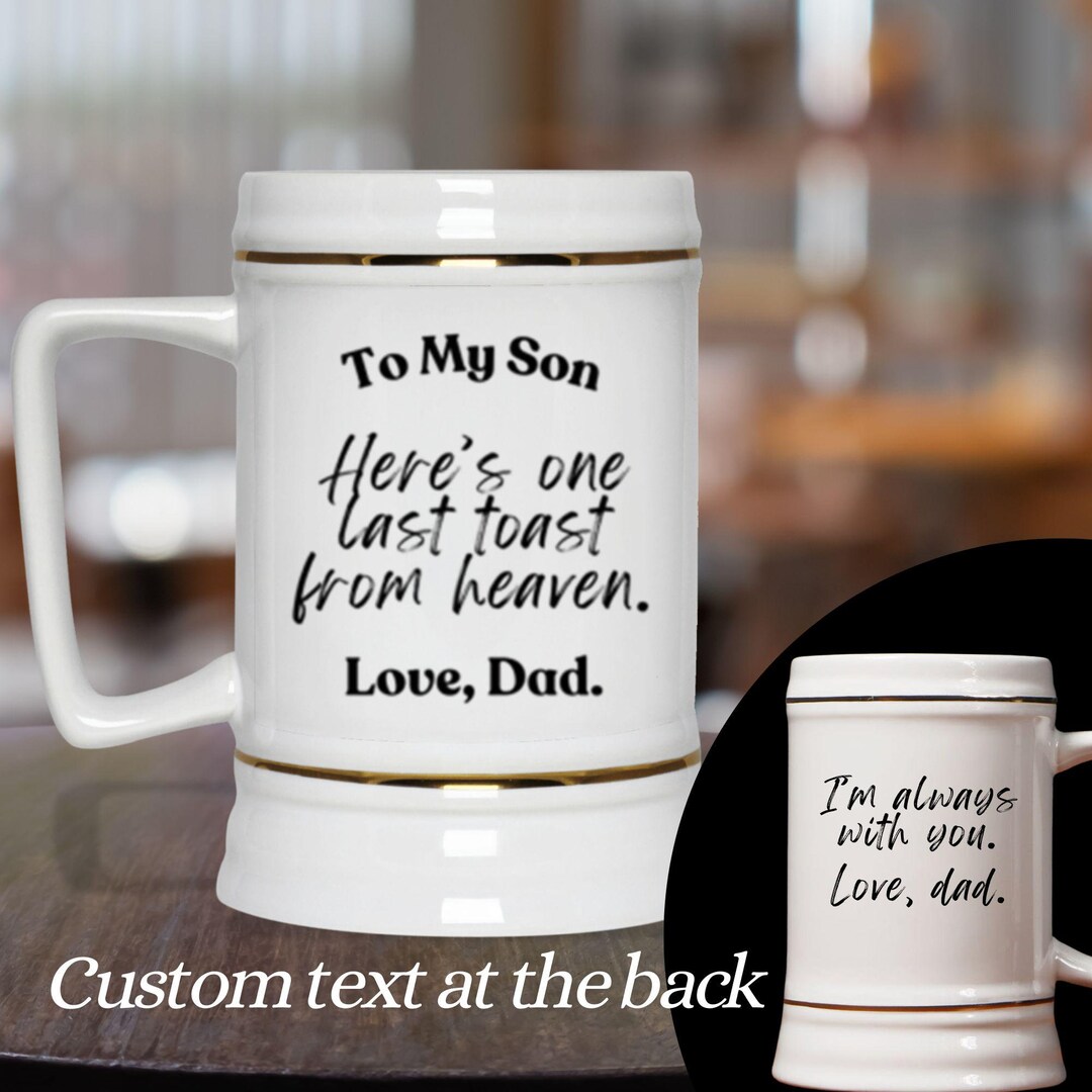 One Last Toast From Heaven, Beer Stein Memorial Gift, Personalized ...