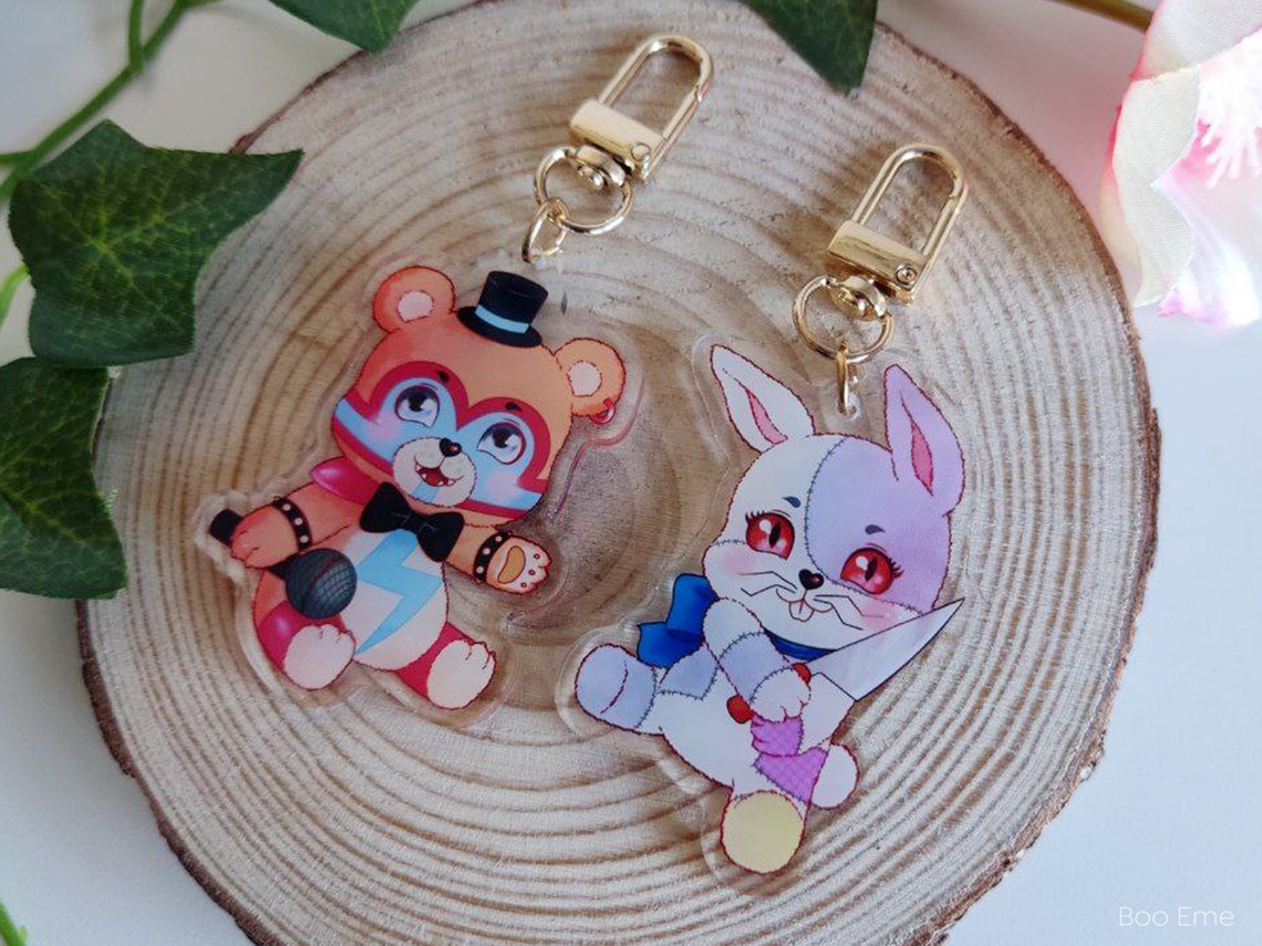 FNAF Security Breach Plushies Fanart Acrylic Keychains - Etsy