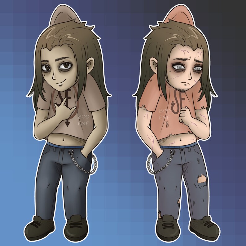 Sally Face and Larry Johnson Acrylic Keychains Chibi Fanart | Etsy