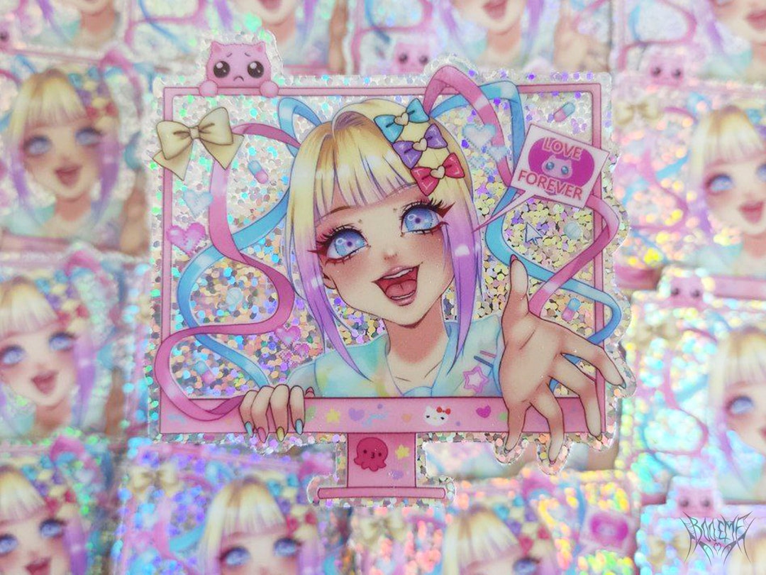 Needy Streamer Overload Kangel Fanart Acrylic Keychain & Vinyl Sticker ...