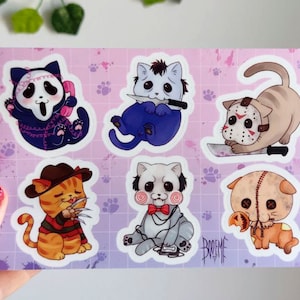 Slasher Kitties - A6 Vinyl Sticker Sheet - Etsy