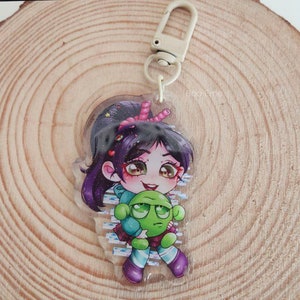 Vanellope Wreck It Ralph Fanart Glitter Acrylic Keychains - Etsy