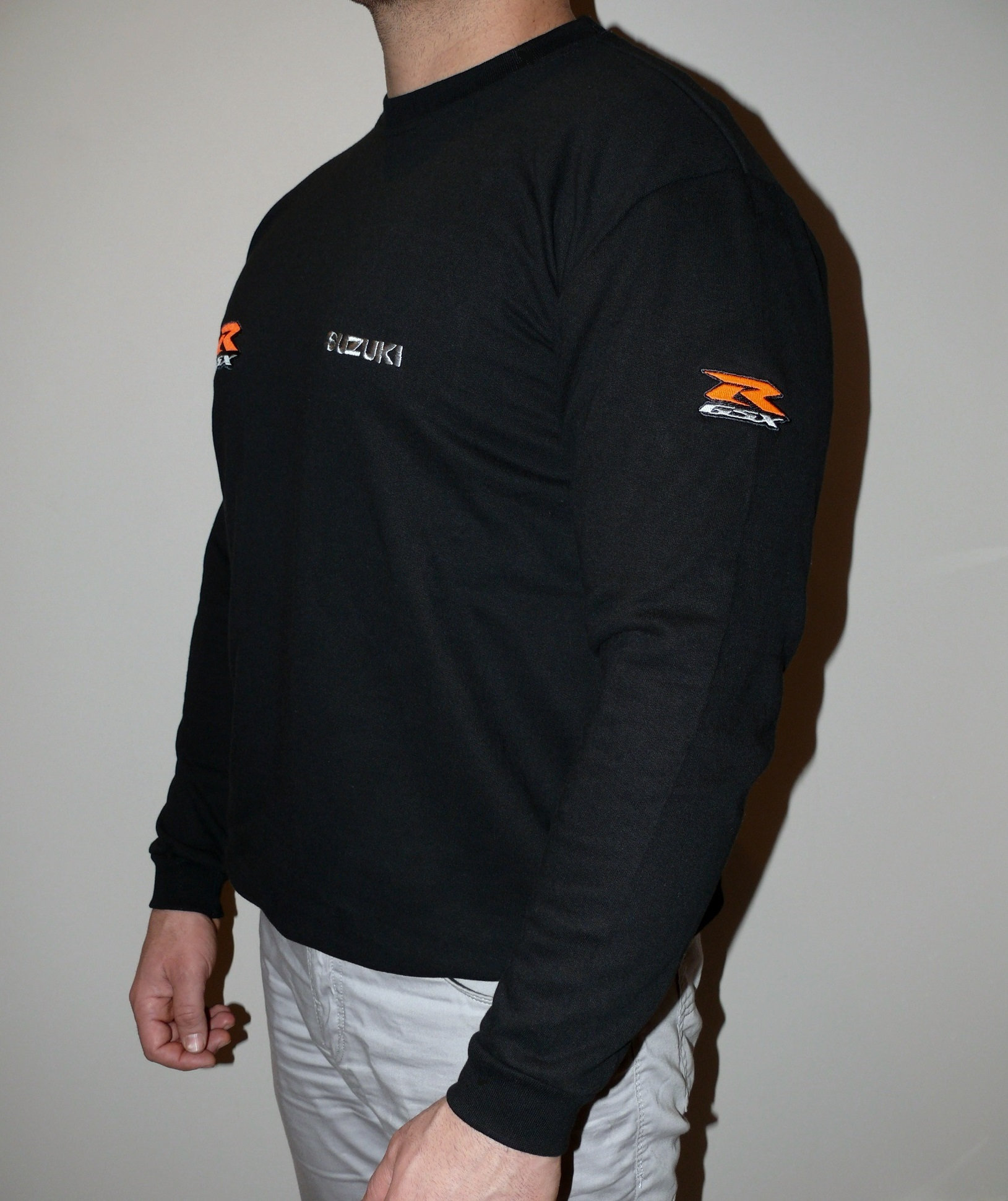 Suzuki GSX-R 600 750 1000 Embroidery Sweatshirt Crew Neck Jersey Long ...