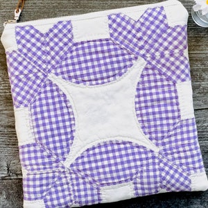 Vintage Quilt Bag, Zippered Pouch, Quilted Clutch, Upcycled Quilt ...