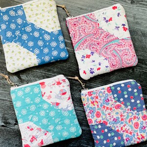 Vintage Quilt Bag, Zippered Pouch, Handmade Clutch, Antique Patchwork ...