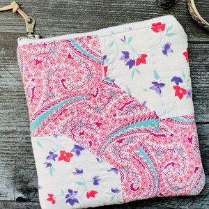Vintage Quilt Bag, Zippered Pouch, Handmade Clutch, Antique Patchwork ...