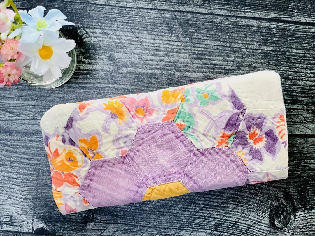 1 Quilted Eyeglass Case, Upcycled Vintage Quilt Pieces, Soft Eyeglass ...