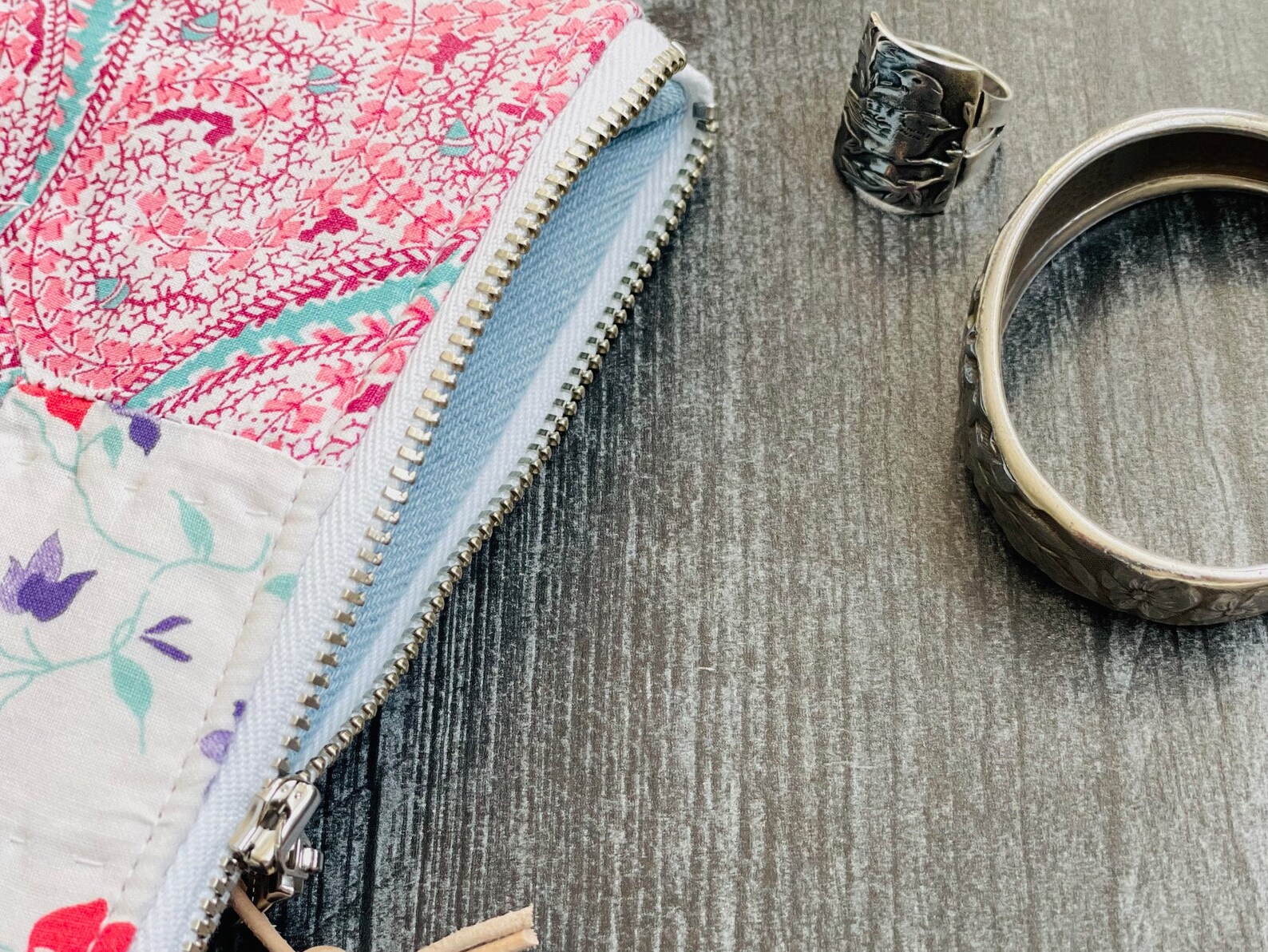 Vintage Quilt Bag, Zippered Pouch, Handmade Clutch, Antique Patchwork ...