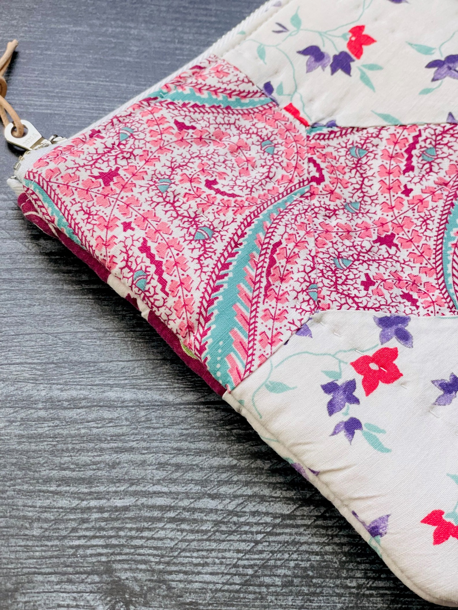 Vintage Quilt Bag, Zippered Pouch, Handmade Clutch, Antique Patchwork ...