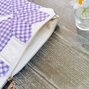 Vintage Quilt Bag, Zippered Pouch, Quilted Clutch, Upcycled Quilt ...