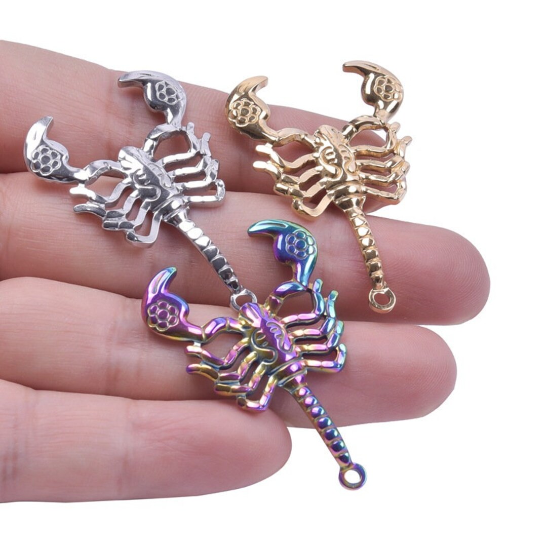 Scorpion Charm Rainbow Metal Stainless Steel - Etsy