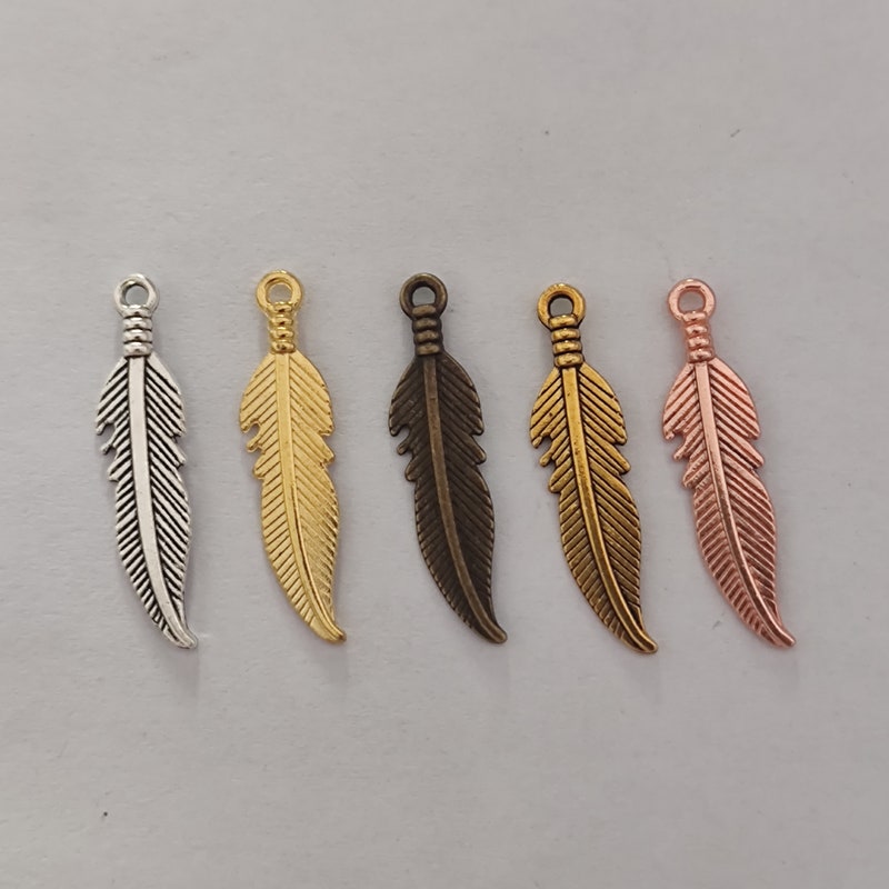 Feather Charm - Etsy