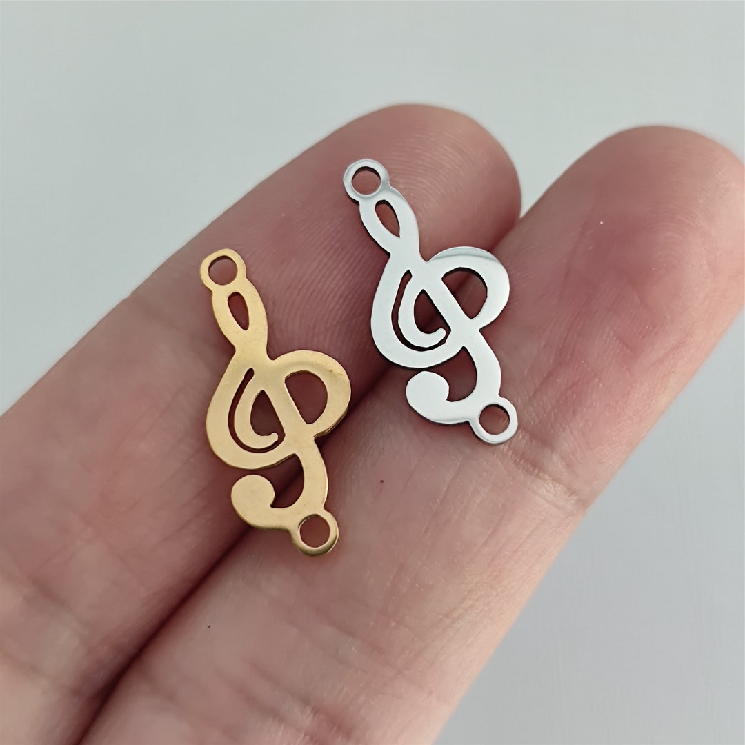 Musical Note Charm Stainless Steel for Jewelry Making - Etsy