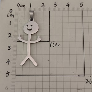 Funny Doodle Pendant Middle Finger Stickman Charm - Etsy