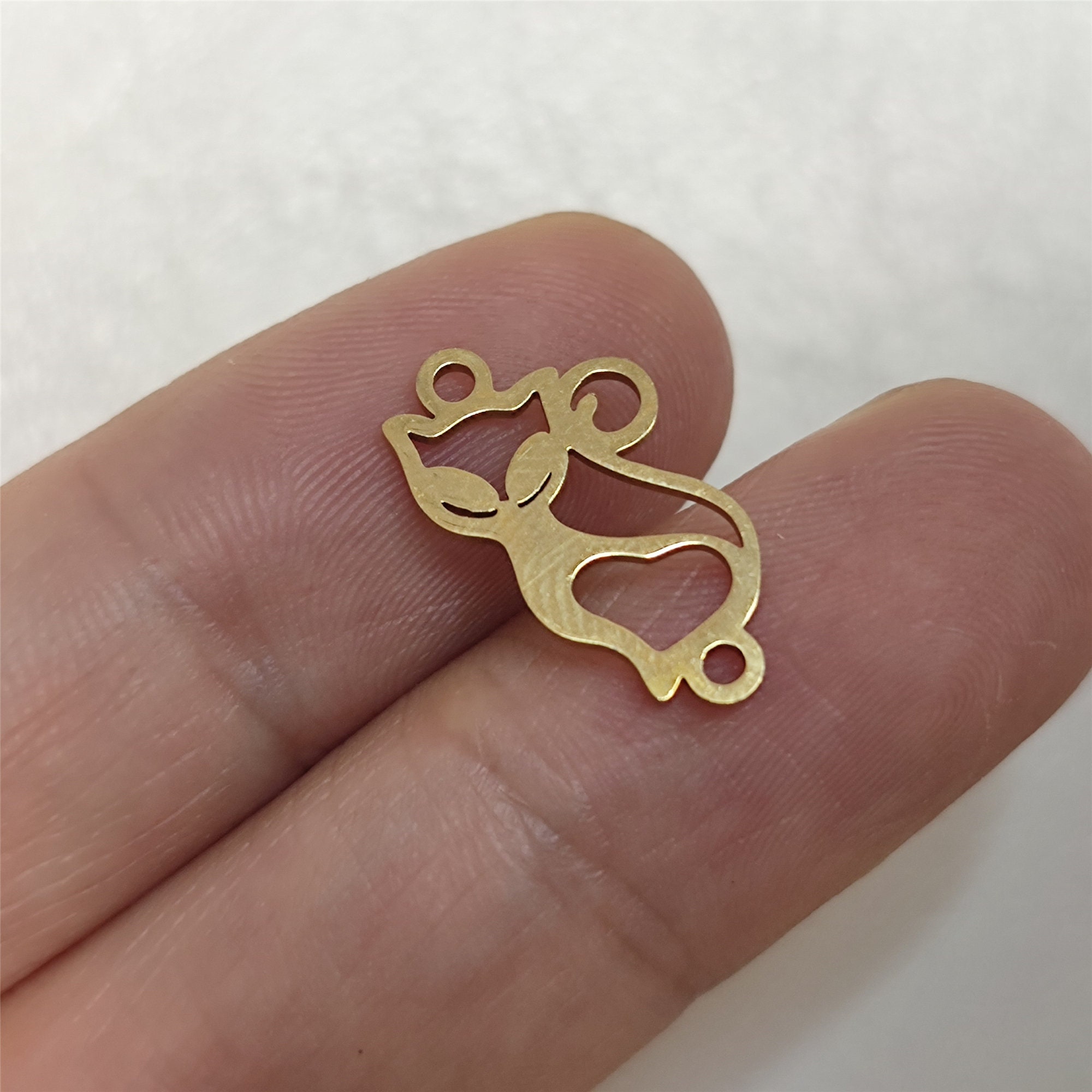 Cat Connector Charm Stainlee Steel for Pet Lover - Etsy