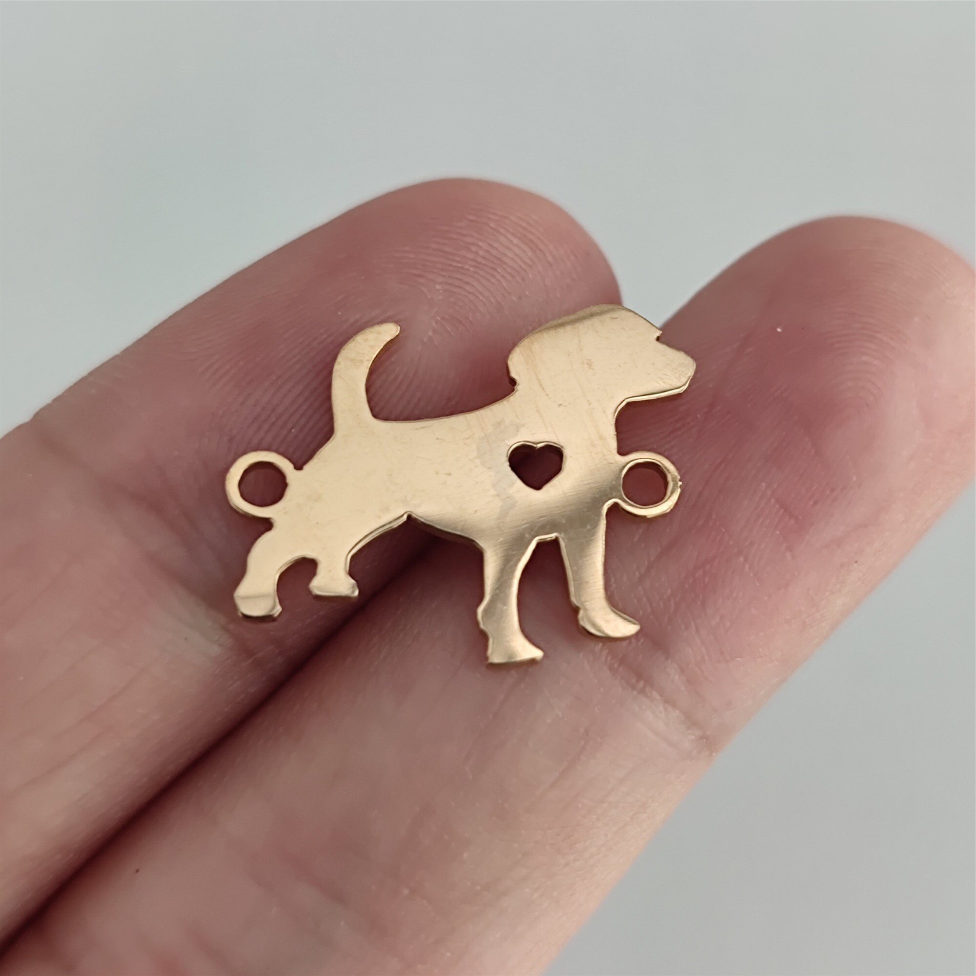 Love Dog Connector Stainless Steel for Jewelry Making - Etsy