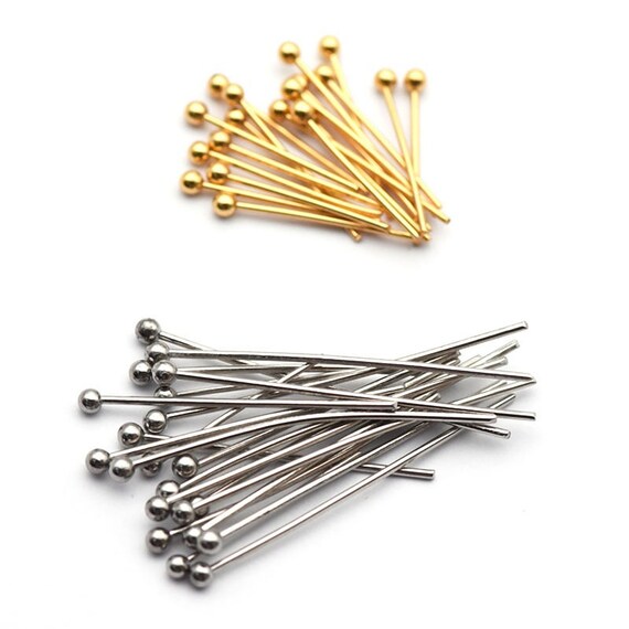 100PCS Stainless Steel Ball Head Pins for Jewelry Making - Etsy