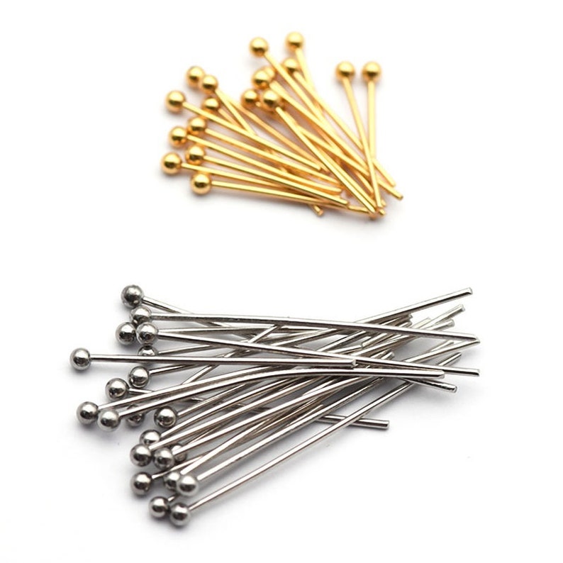 100PCS Stainless Steel Ball Head Pins for Jewelry Making - Etsy