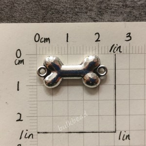 Dog Bone Connector Charm Antique Silver Tone for Pet Jewelry 20PCS - Etsy