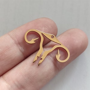 Anatomical Female Reproductive System Uterus Charm Stainless Steel - Etsy