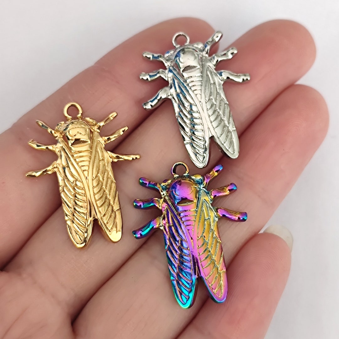 Cicada Charm Rainbow Metal Stainless Steel - Etsy