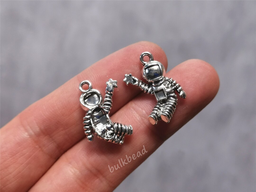 Space Astronaut Charm Antique Silver Tone 20PCS - Etsy