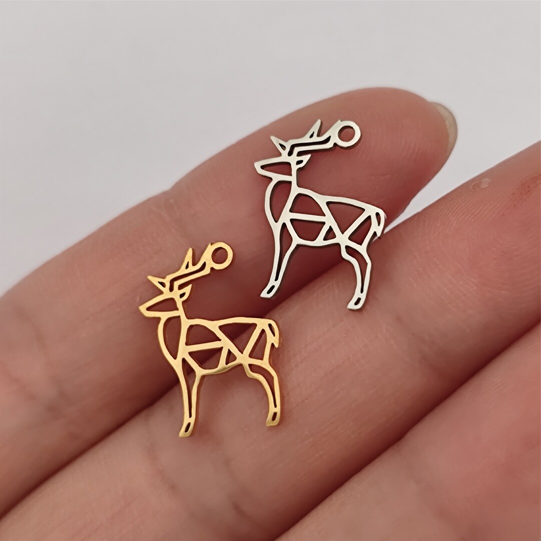 Hollow Elk Charm Stainless Steel for Jewelry Making - Etsy