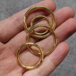 Triangle Solid Brass Split Key Ring, Brass Split Keyring, Brass Split ...