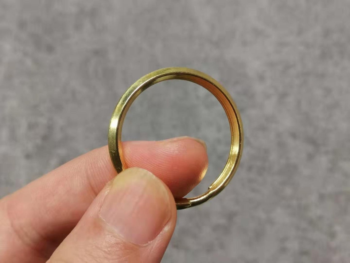 Triangle Solid Brass Split Key Ring Brass Split Keyring - Etsy