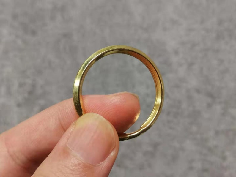 Triangle Solid Brass Split Key Ring Brass Split Keyring - Etsy