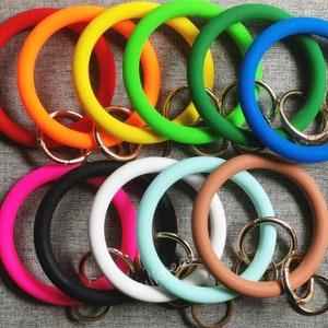 Silicone Bangle Keychain, Key Holder, Silicone Bracelet Wrist Strap ...