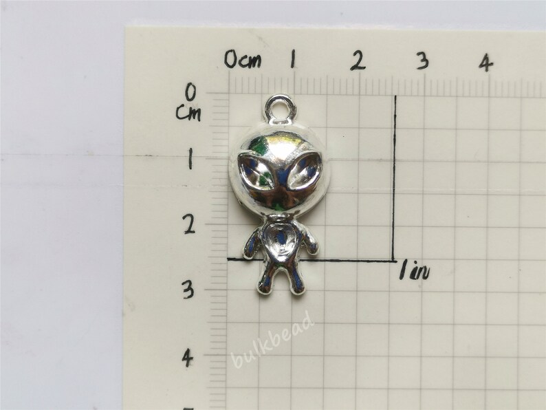 Silver Tone Alien Charm Set Wholesale Alien Pendant Necklace - Etsy