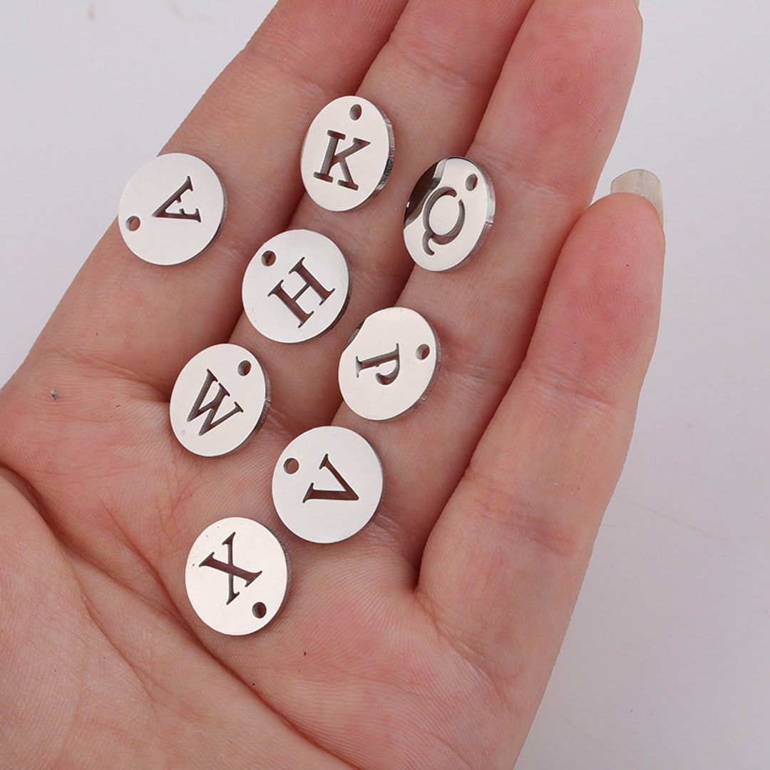 Letters A-Z Alphabet Charm Alphabet Pendant Fine Polished - Etsy