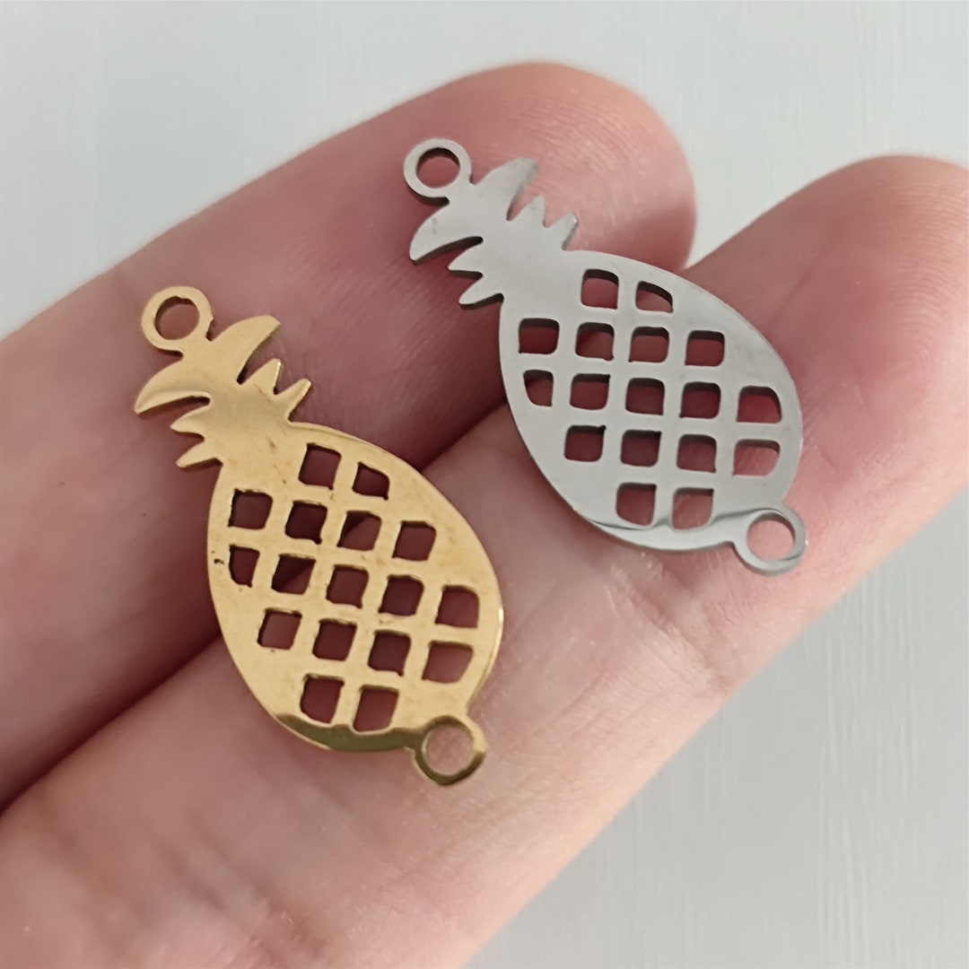 Pineapple Connector Fruit Charm Stainless Steel for Jewelry Making - Etsy