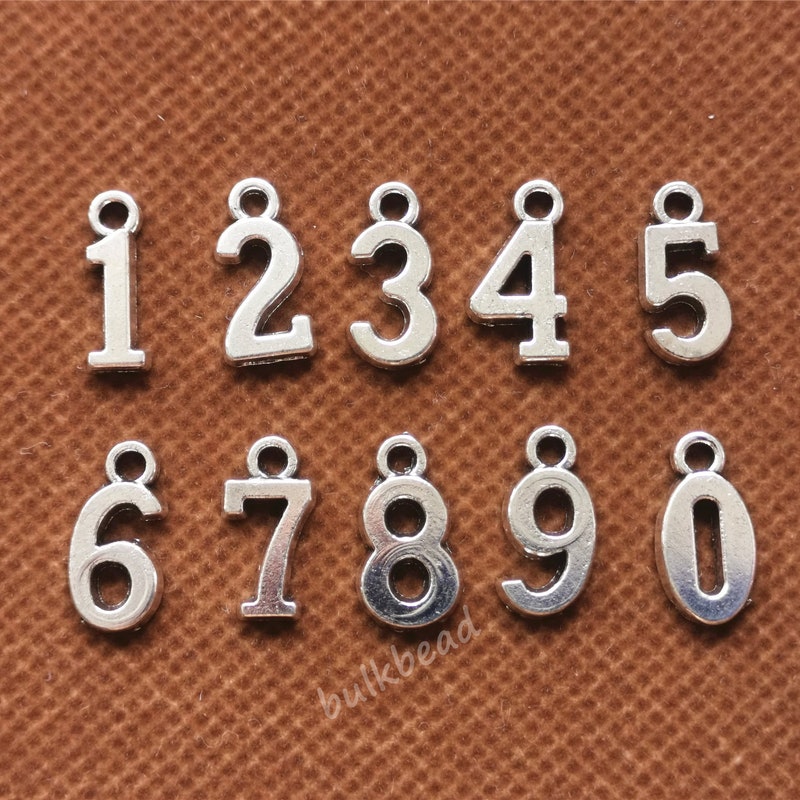 Number Charms - Etsy