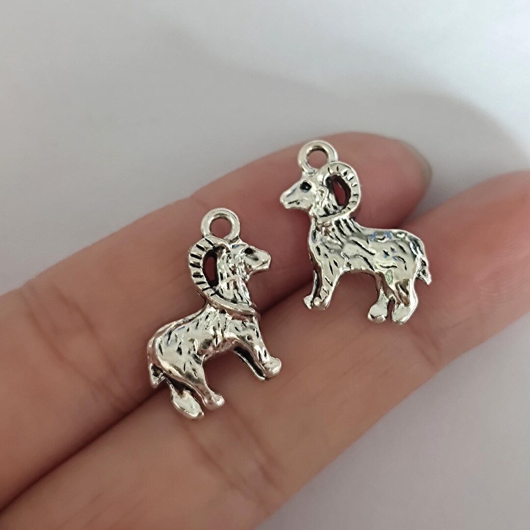 Goat Charm Antique Silver Tone for Jewelry Making - Etsy