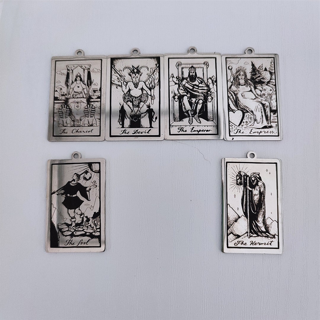 Large Tarot Pendant 22 Cards Whole Set Stainless Steel - Etsy