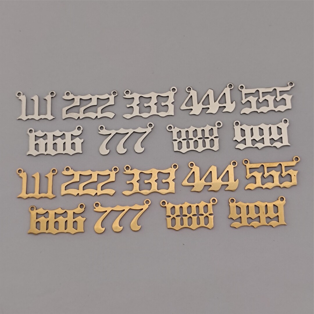 Angel Number Charm Gold Tone Stainless Steel - Etsy