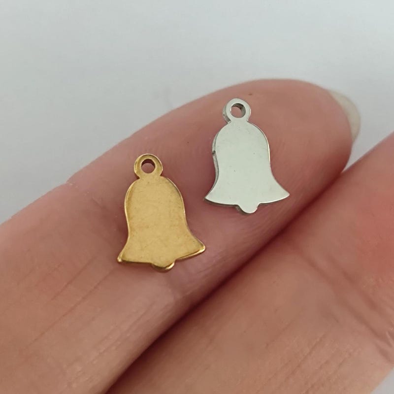 Tiny Bell Charm - Etsy