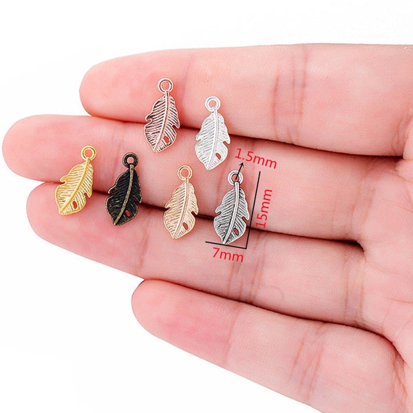 Feather Charm - Etsy