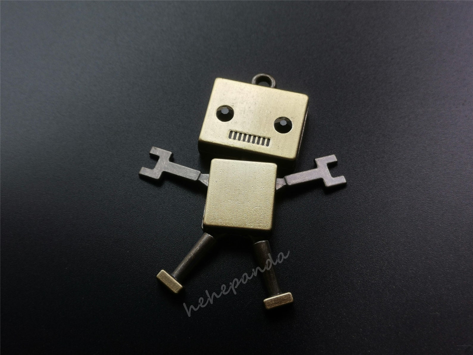 Bulk Robot Charm, Antique Bronze Robot Charm Set, Large Robot Pendant ...
