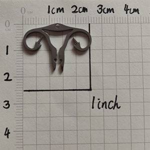 Anatomical Female Reproductive System Uterus Charm Stainless Steel - Etsy