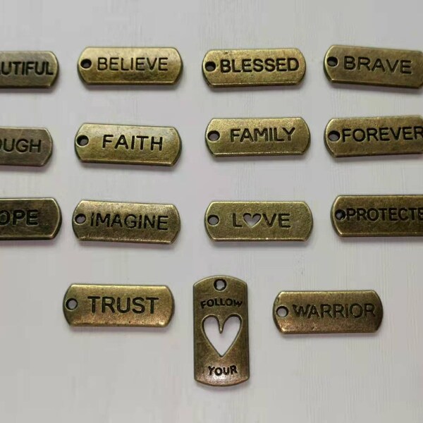 Word Charms - Etsy