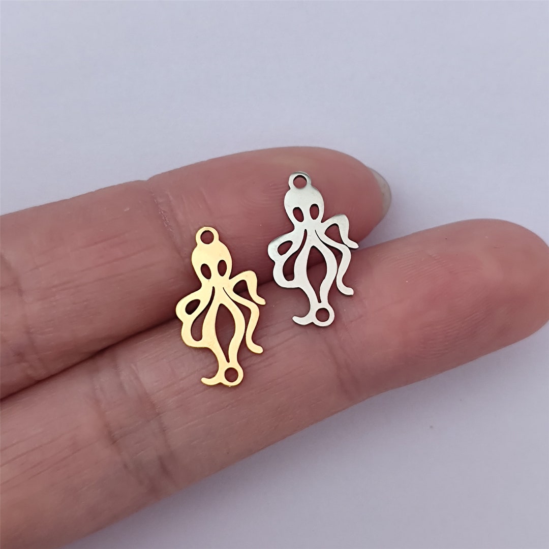 Octopus Connector Charm Stainless Steel for Jewelry Making - Etsy