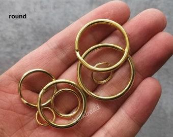 Flat Solid Brass Split Key Ring, Brass Split Keyring, Brass Split Ring ...