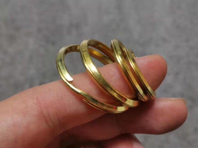 Triangle Solid Brass Split Key Ring Brass Split Keyring - Etsy