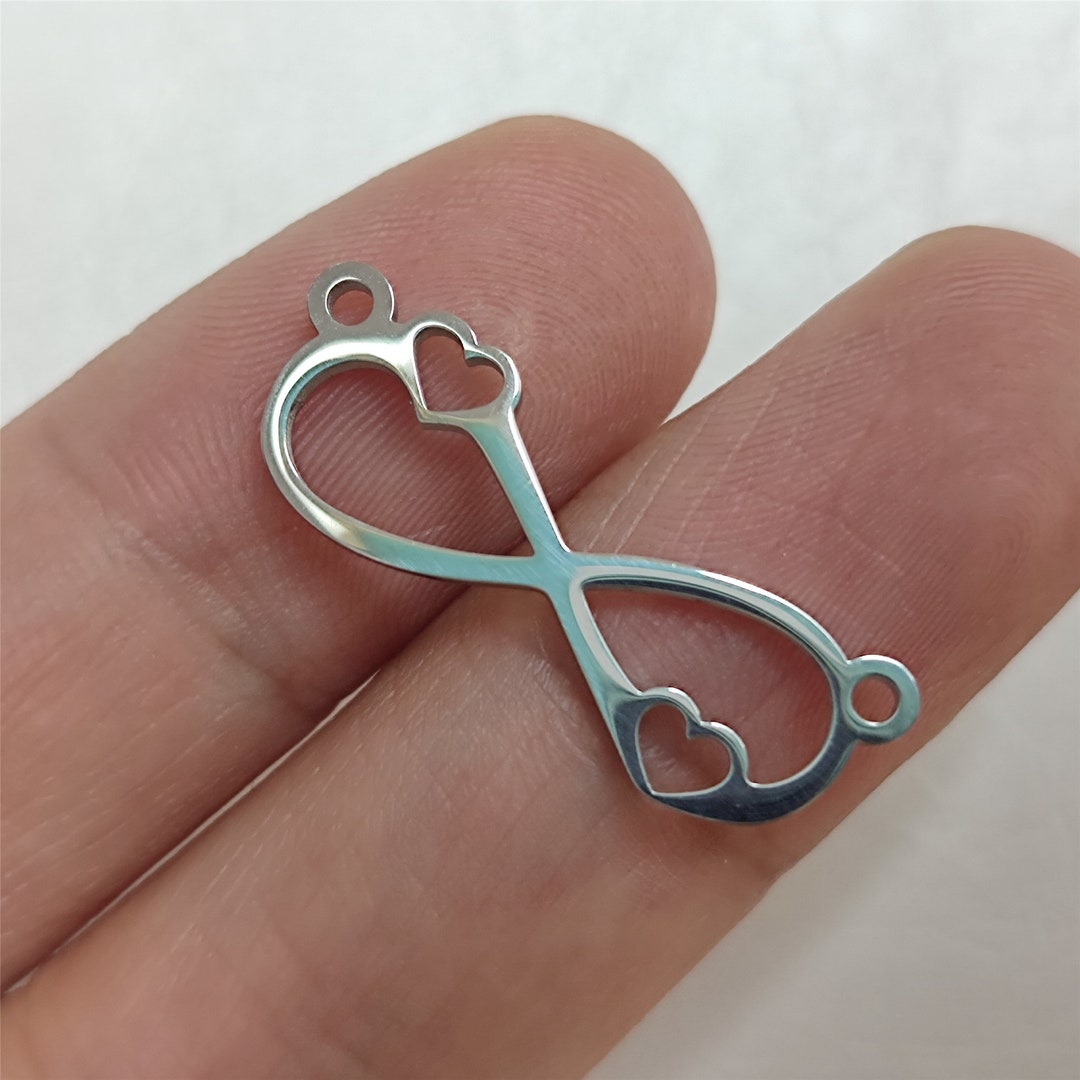 Infinite Love Connector Letter "8" Charm Stainless Steel - Etsy